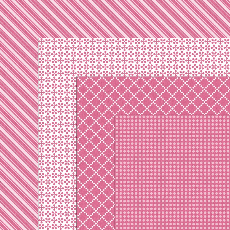 Pink Digital Paper With Light Texture. Seamless Violet Red Scrapbook ...