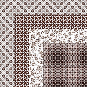 Chocolate Brown Floral Digital Paper Pack, Seamless Patterns (digital ...