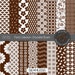 Chocolate Brown Floral Digital Paper Pack. Brown Scrapbook Paper. Brown ...