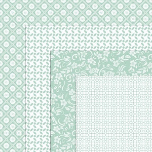 Mint Green Floral Digital Paper Pack. Seamless Mint Scrapbook. 32 Green ...