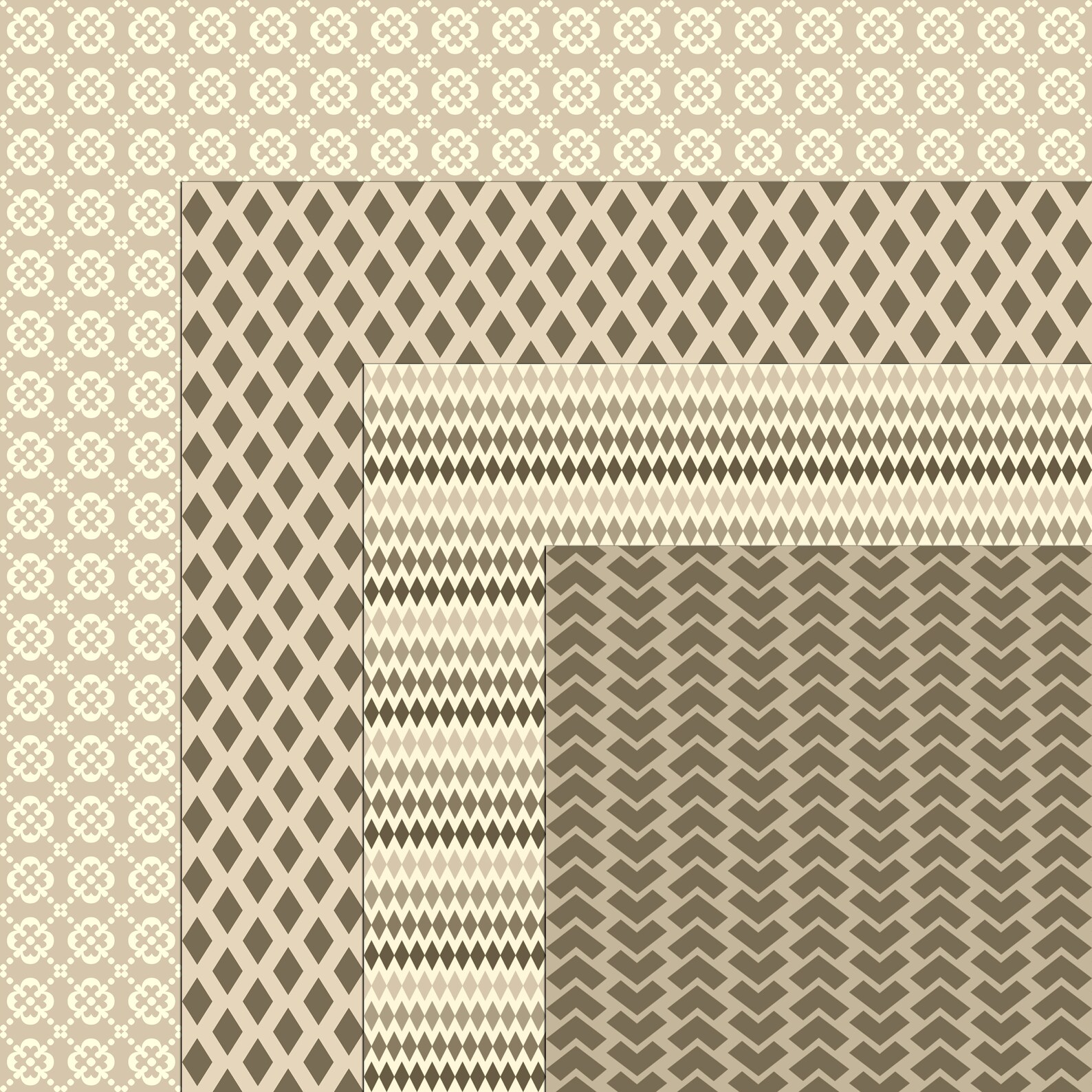 Brown Digital Paper Pack. Seamless Patterns. Scrapbook Paper Pack ...