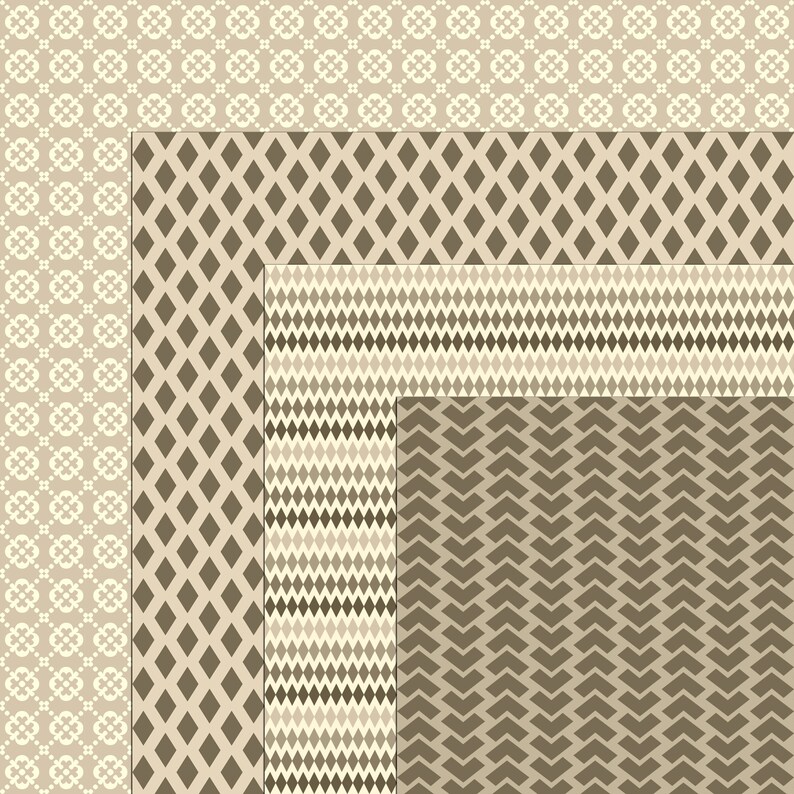 Brown Digital Paper Pack. Seamless Patterns. Scrapbook Paper Pack ...