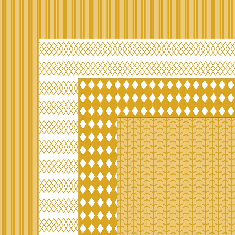 Goldenrod Yellow Digital Paper Pack. Seamless Yellow Scrapbook Paper ...