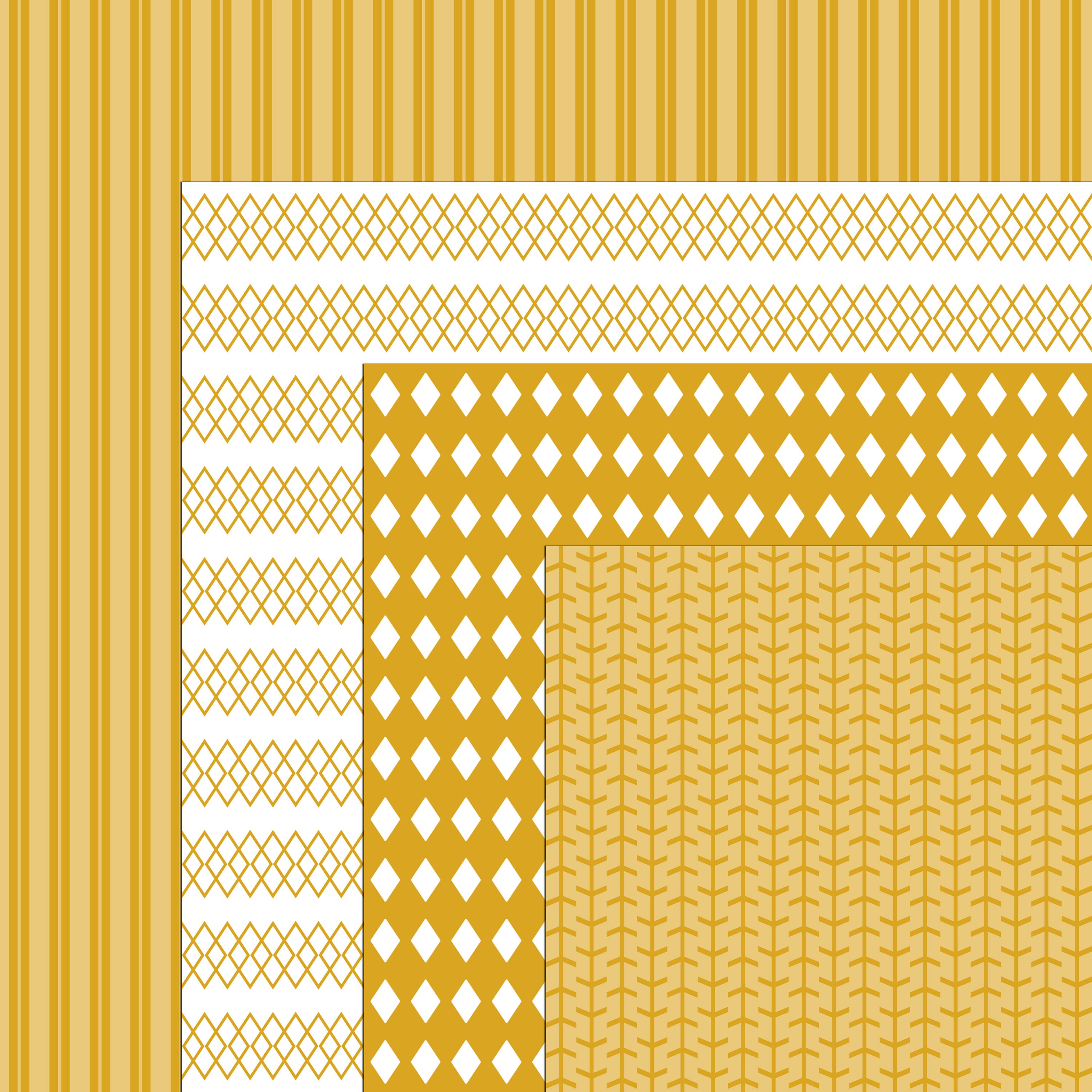 Goldenrod Yellow Digital Paper Pack. Seamless Yellow Scrapbook Paper ...