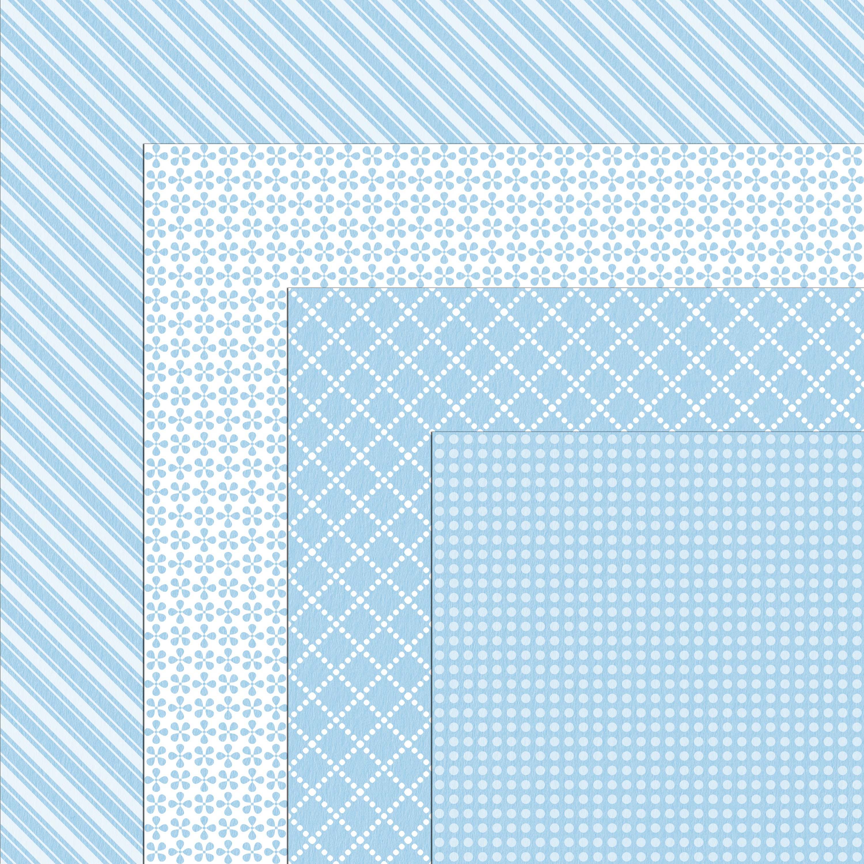 Baby Blue Digital Paper: Seamless Patterns (digital Download) - Etsy