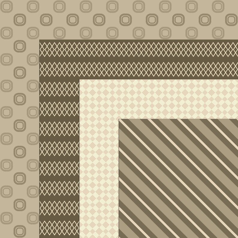 Brown Digital Paper Pack. Seamless Patterns. Scrapbook Paper Pack ...