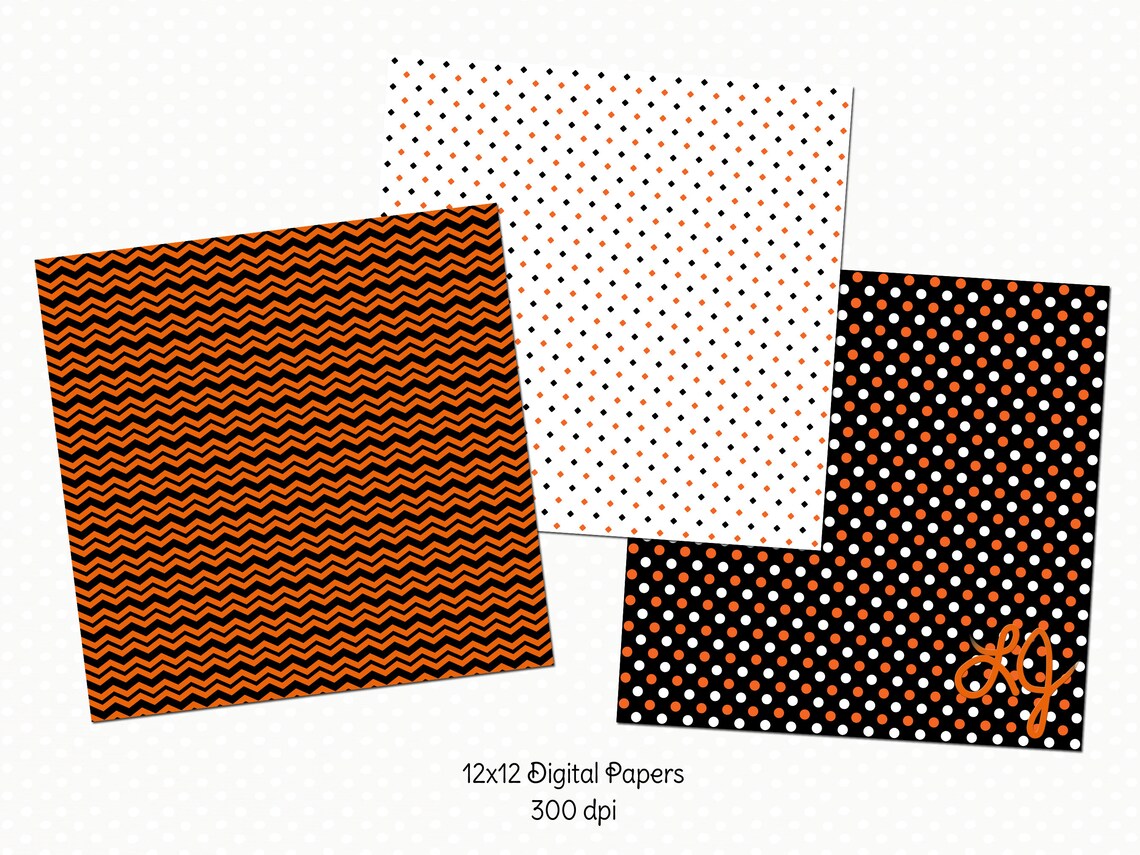 Black and Orange Graduation Digital Paper With Graduation Word - Etsy