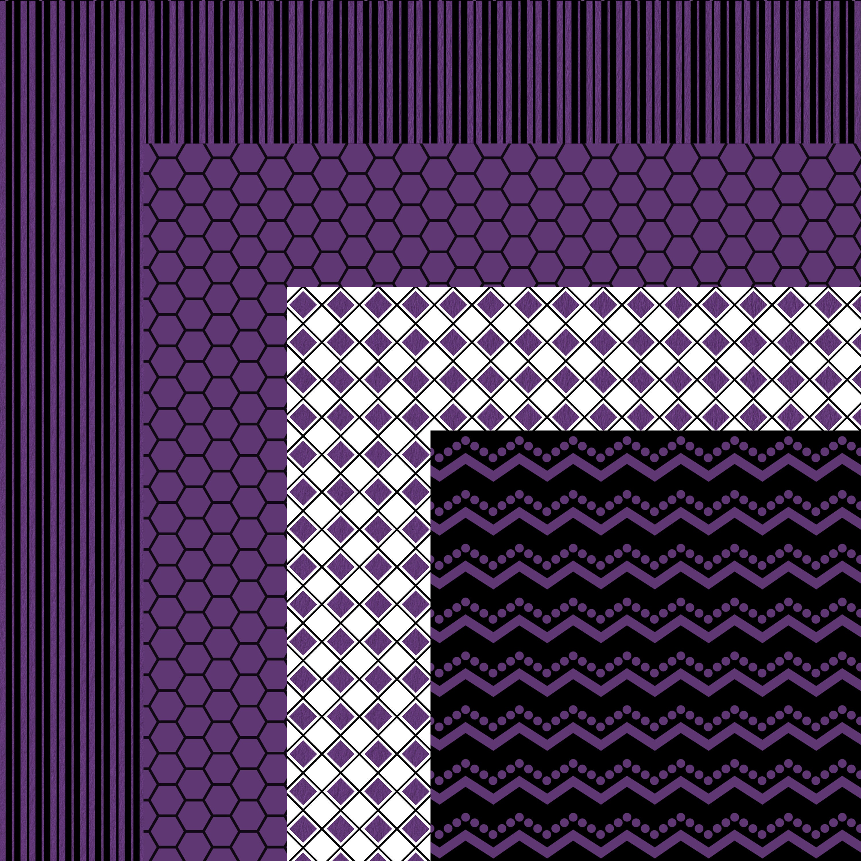 Black, White and Purple Digital Paper Pack. for Backgrounds ...