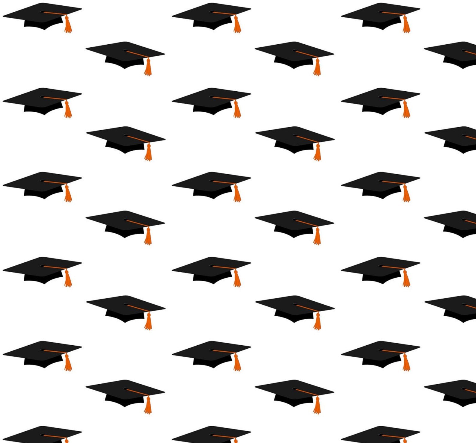 Black and Orange Graduation Digital Paper With Graduation Word - Etsy