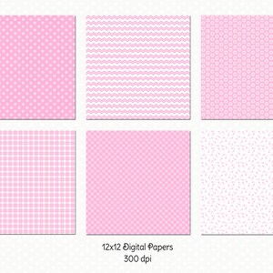 Pastel Pink Digital Paper Pack With Light Texture. Pink Scrapbook Paper ...