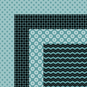 Turquoise Digital Paper Pack. Seamless Patterns. Turquoise Scrapbook ...
