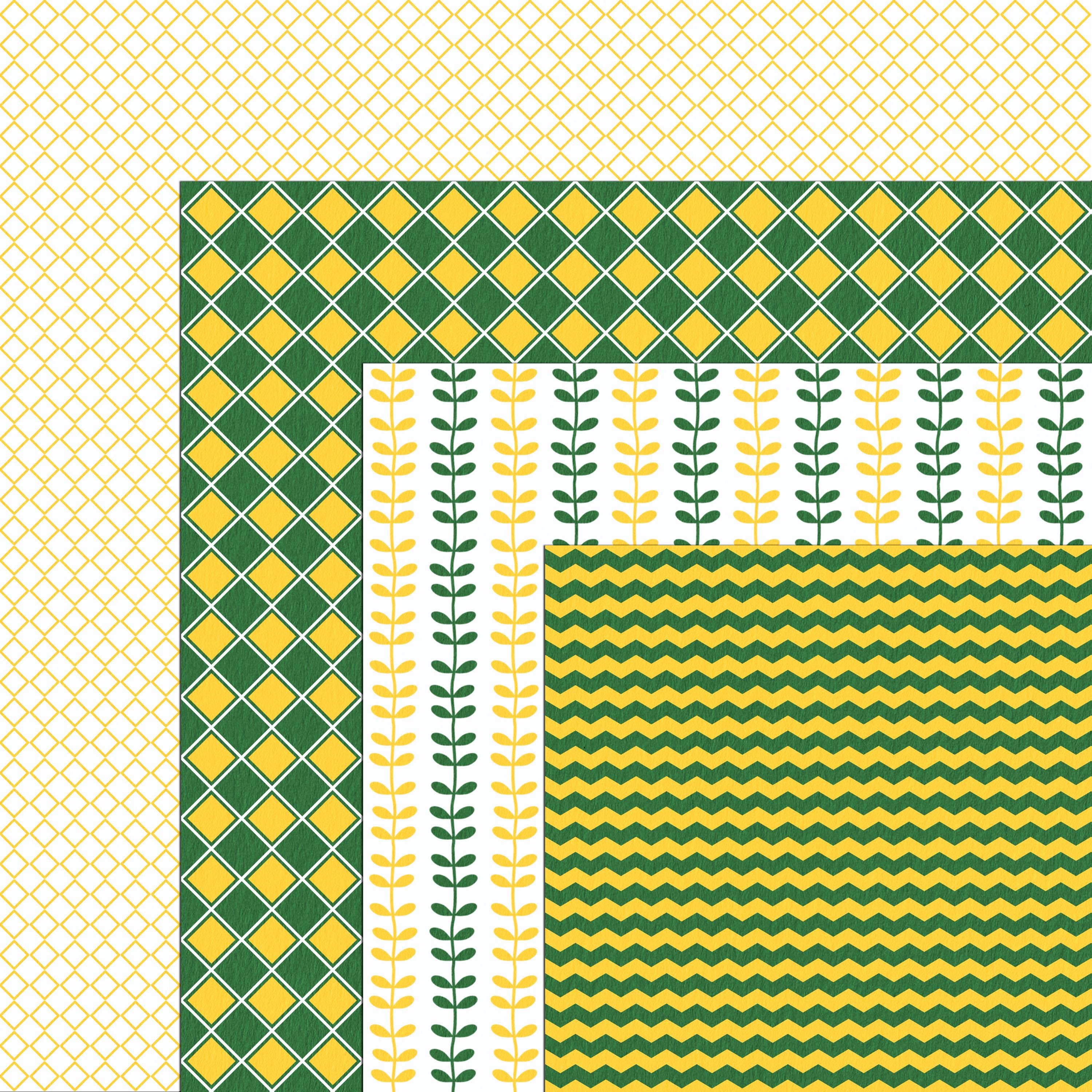 Green & Yellow Digital Paper With Light Texture for Scrapbooks, Crafts ...