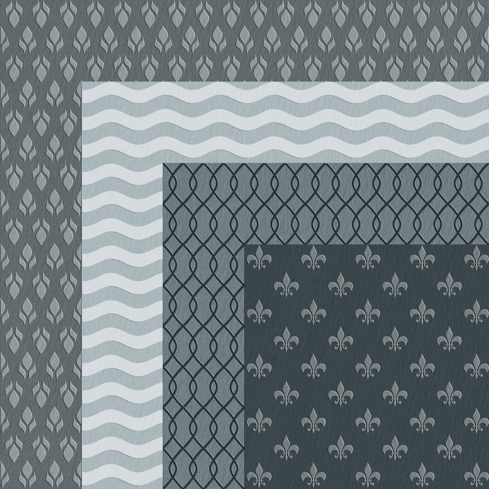 Embossed Gray Digital Paper With Cardstock Texture. Scrapbook Patterns ...