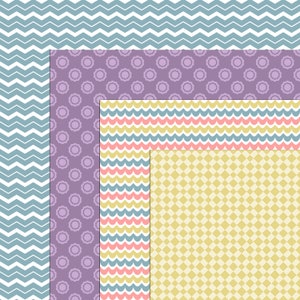 Easter Digital Paper Pack With Easter Egg Clipart, and Easter Word Art ...