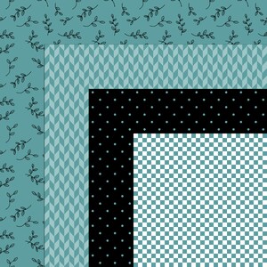 Turquoise Digital Paper Pack. Seamless Patterns. Turquoise Scrapbook ...