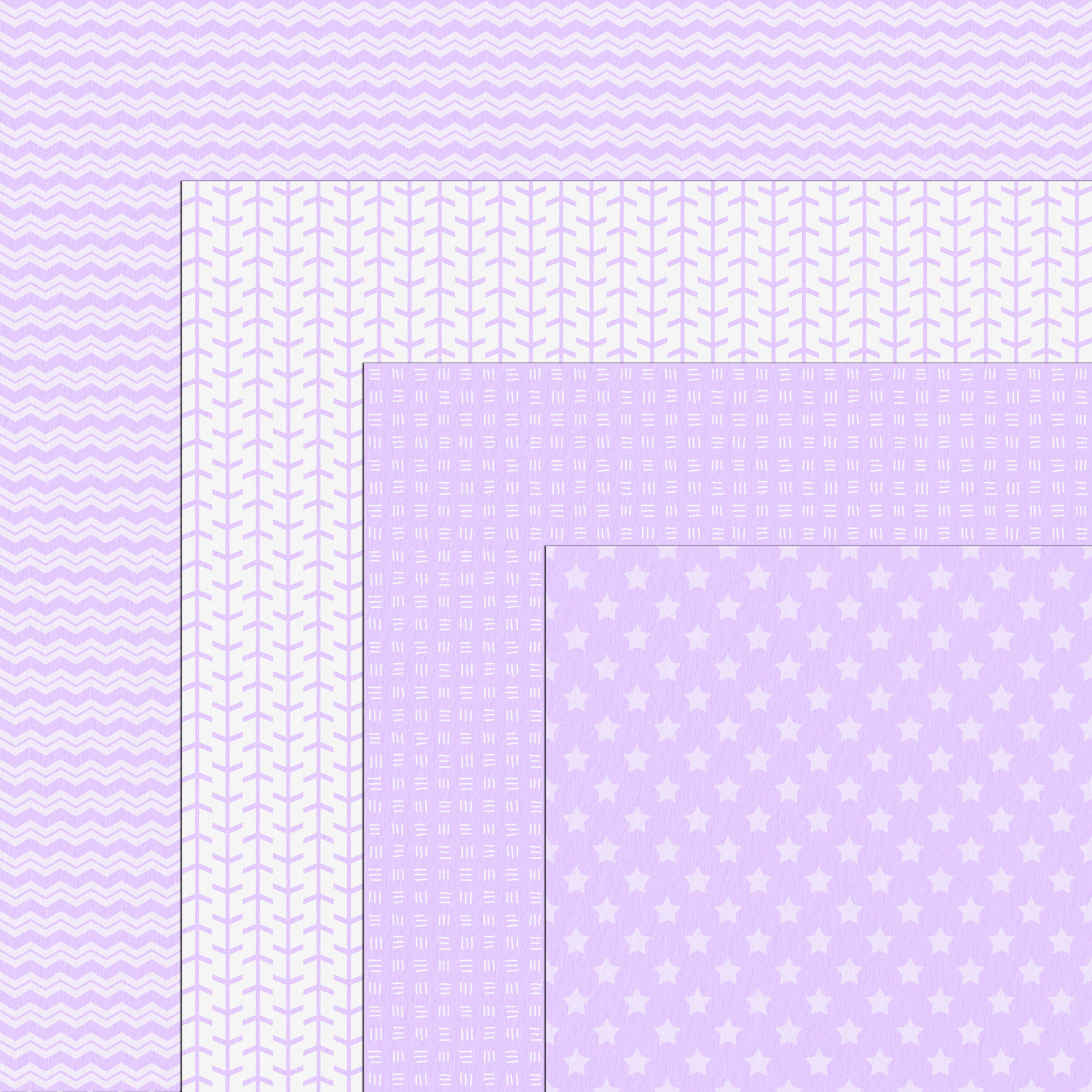 Lilac Digital Paper With Light Texture. Seamless Purple Scrapbook Paper ...