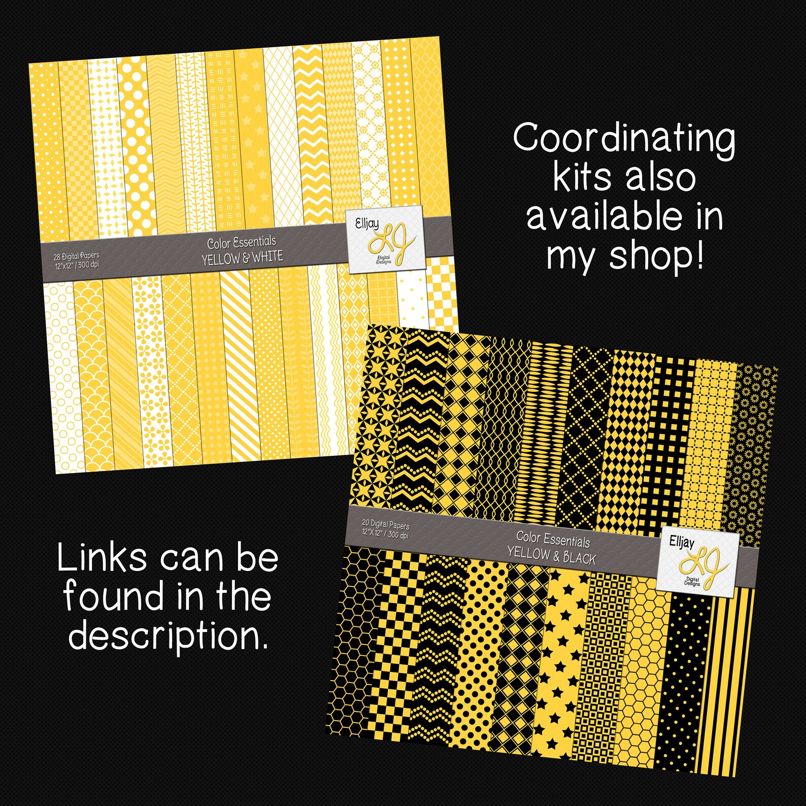 Yellow and Black Soccer Digital Paper. Yellow Soccer Ball Alpha. Soccer ...