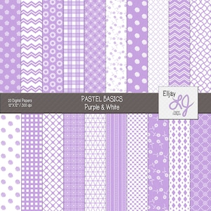 Pastel Digital Paper Pack: Light Texture Scrapbook Patterns (digital ...