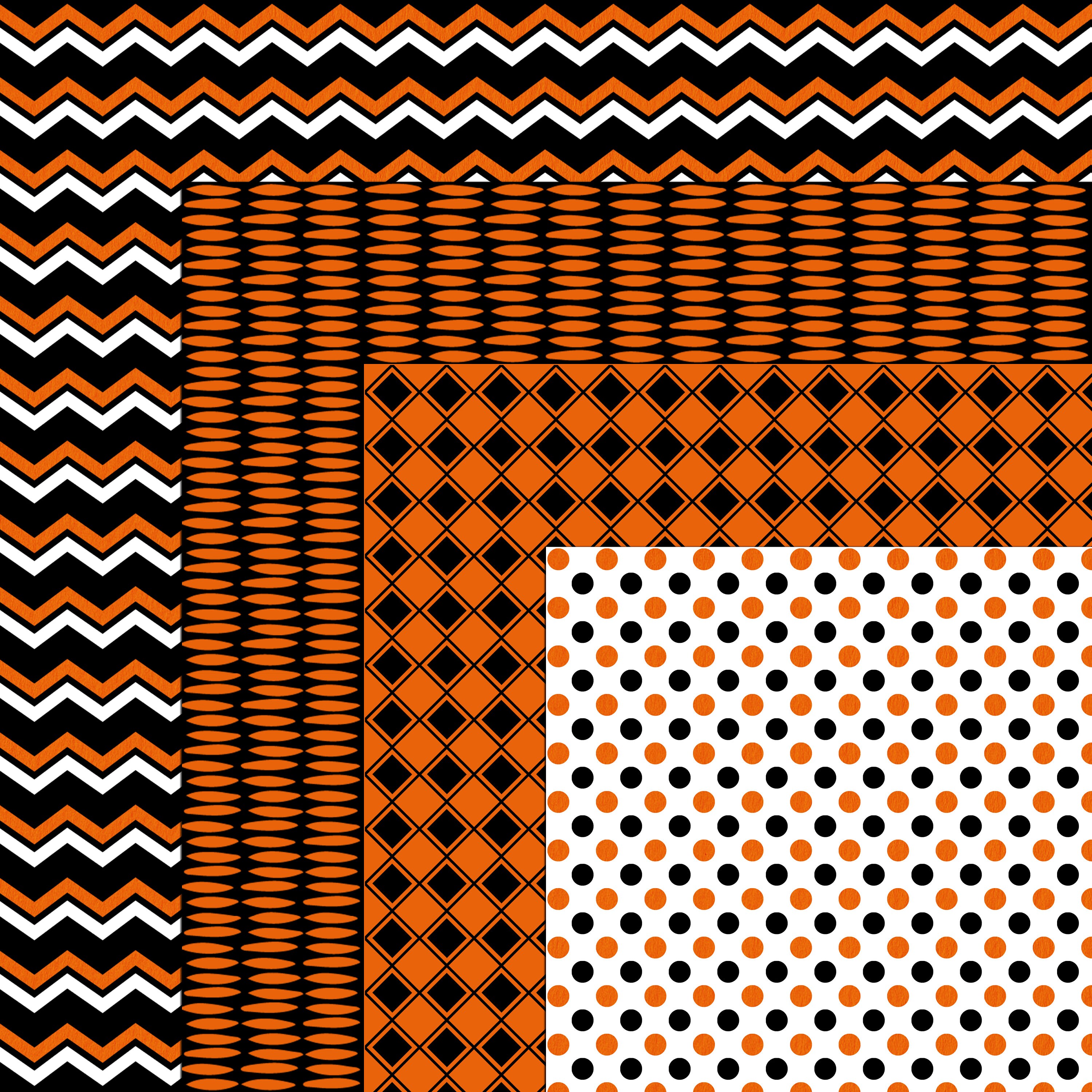 Black & Orange Digital Paper Pack. Halloween Paper. Backgrounds ...