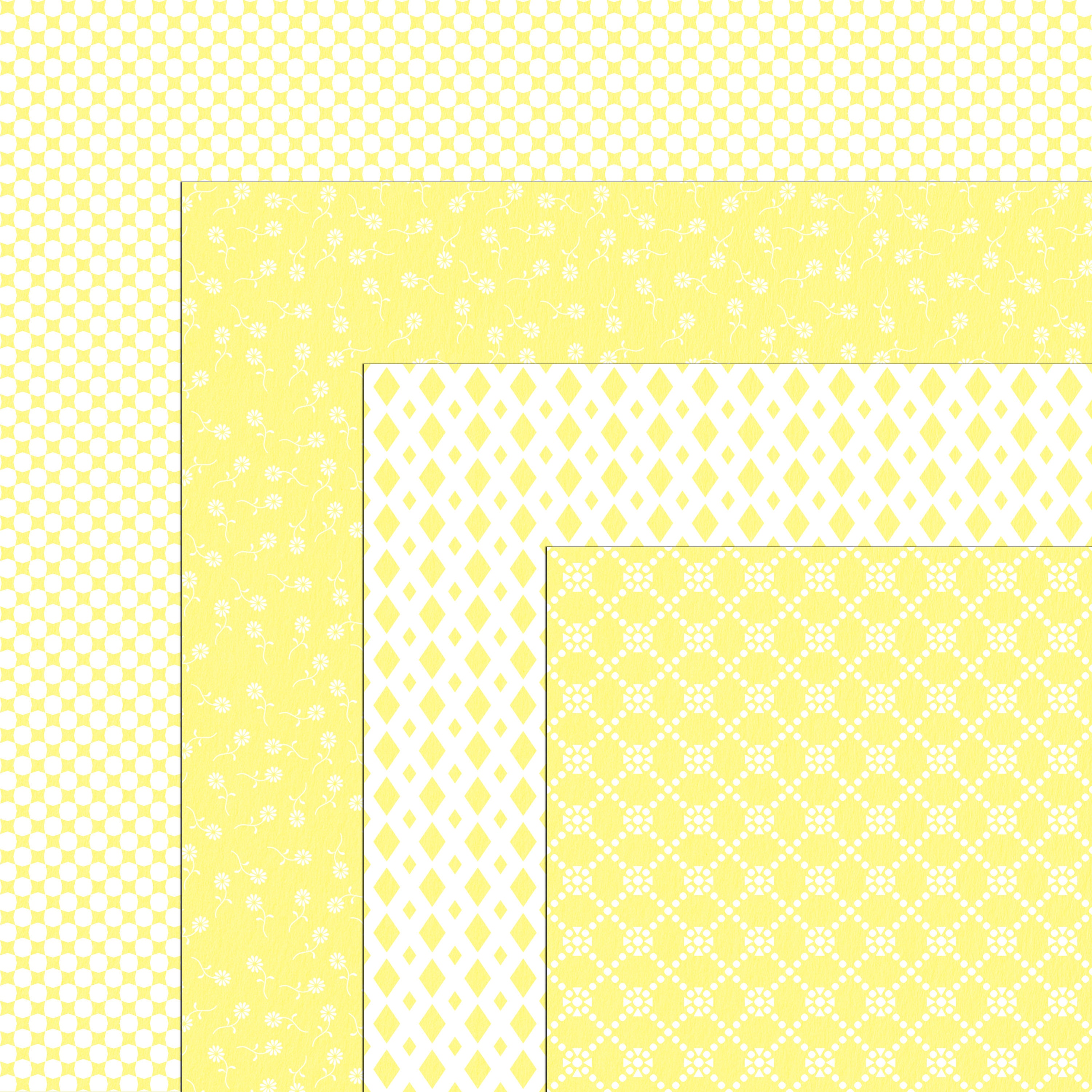 Pastel Yellow Digital Paper Pack With Light Texture. Great for Spring ...