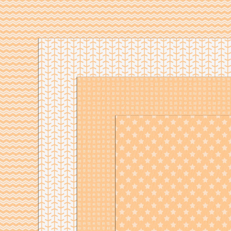 Pastel Orange Digital Paper, Seamless Texture (12x12", 300 Dpi ...