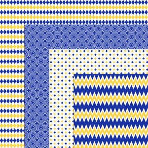 Royal Blue & Yellow Digital Paper With Light Texture for Scrapbooks ...