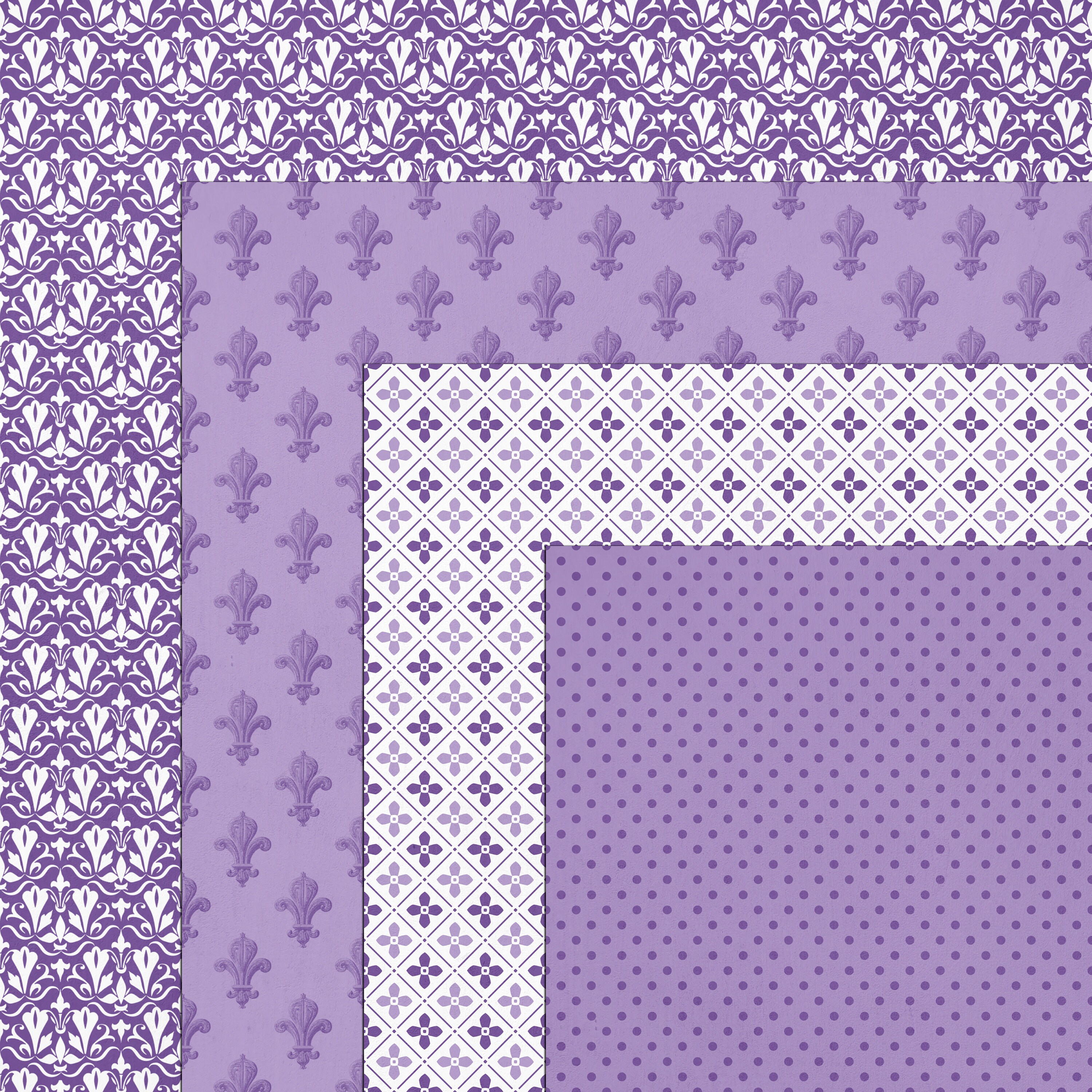 Vintage Lavender Digital Paper Pack. Light Grunge Textured Paper ...