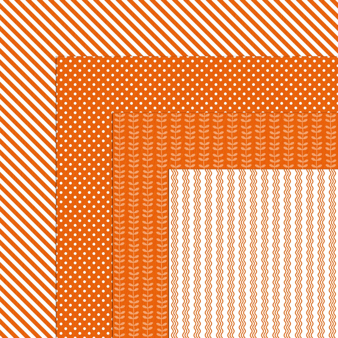 Orange Digital Paper Kit With Light Texture. Graduations, Scrapbooking ...