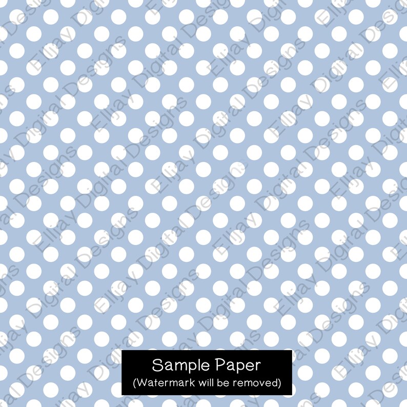Blue Polka Dot Digital Paper. 100 Shades of Blue. Blue Polka Dot ...