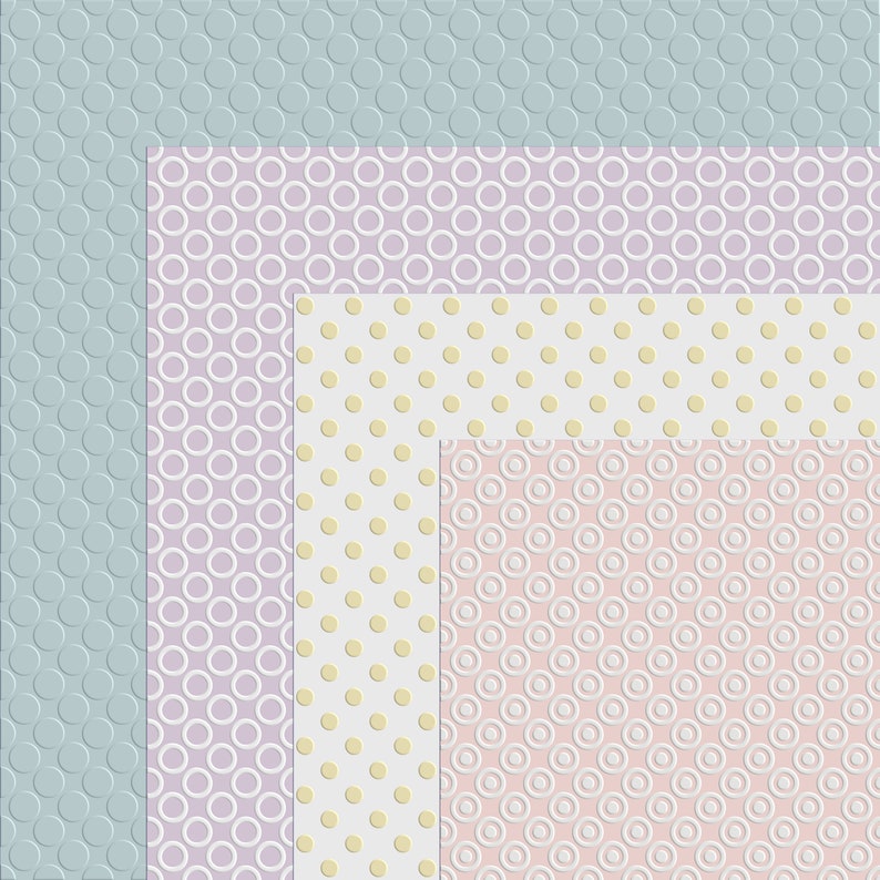 Embossed Pastel Polka Dot Digital Paper. Patterns With Light Embossed ...