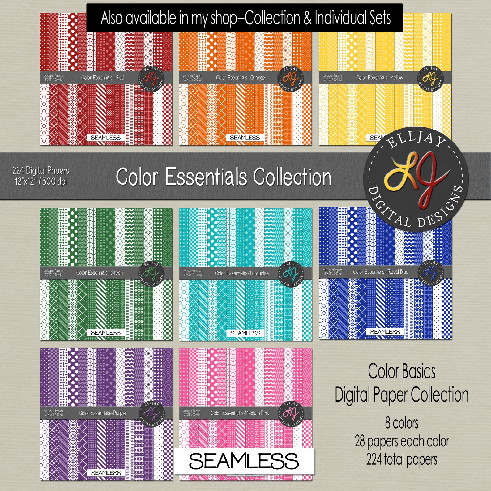 Orange Digital Paper Kit With Light Texture. Graduations, Scrapbooking ...