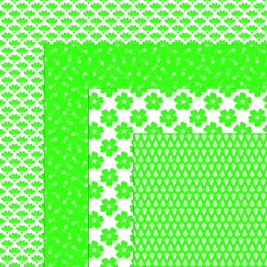 Lime Green Floral Digital Paper Pack: 32 Seamless Scrapbook Backgrounds ...