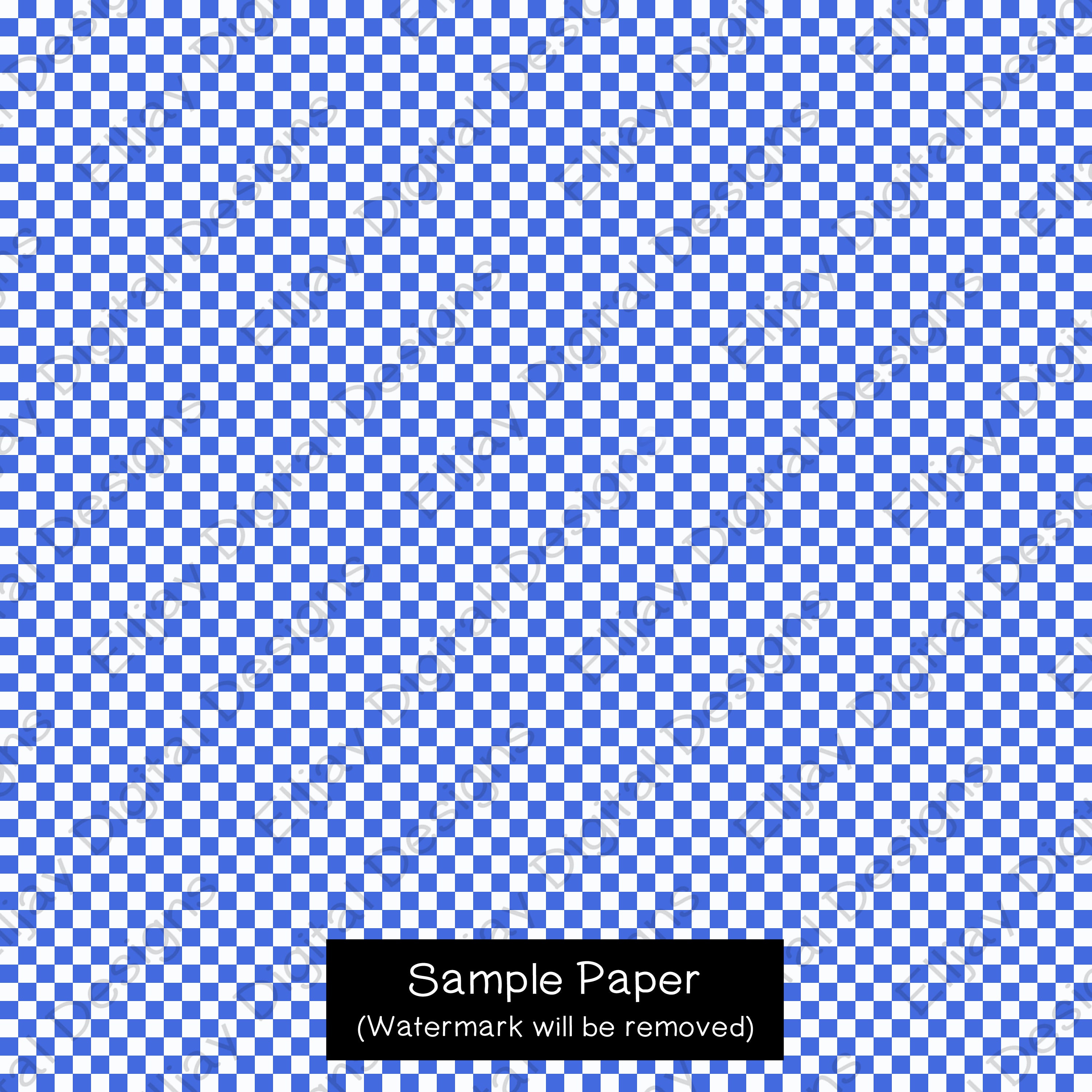 White Checkerboard Digital Paper Pack. 100 Rainbow Colors. Printable ...