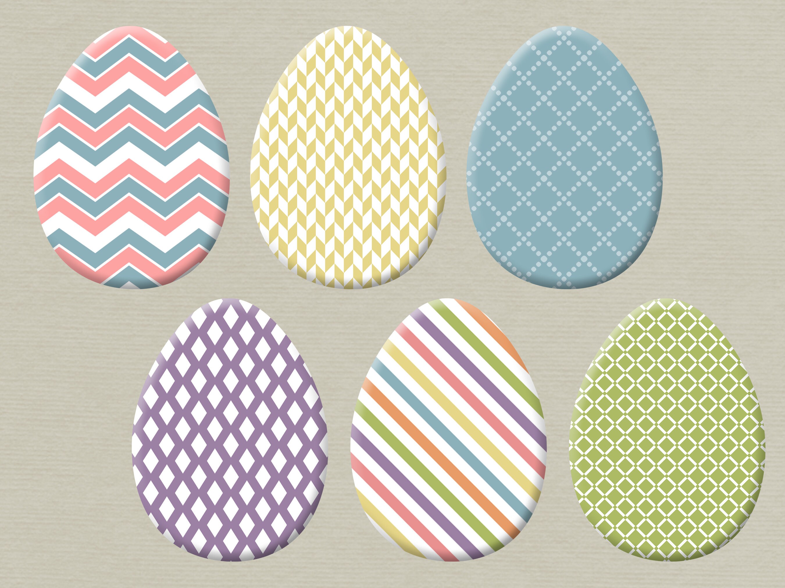 Easter Digital Paper Pack With Easter Egg Clipart, and Easter Word Art ...