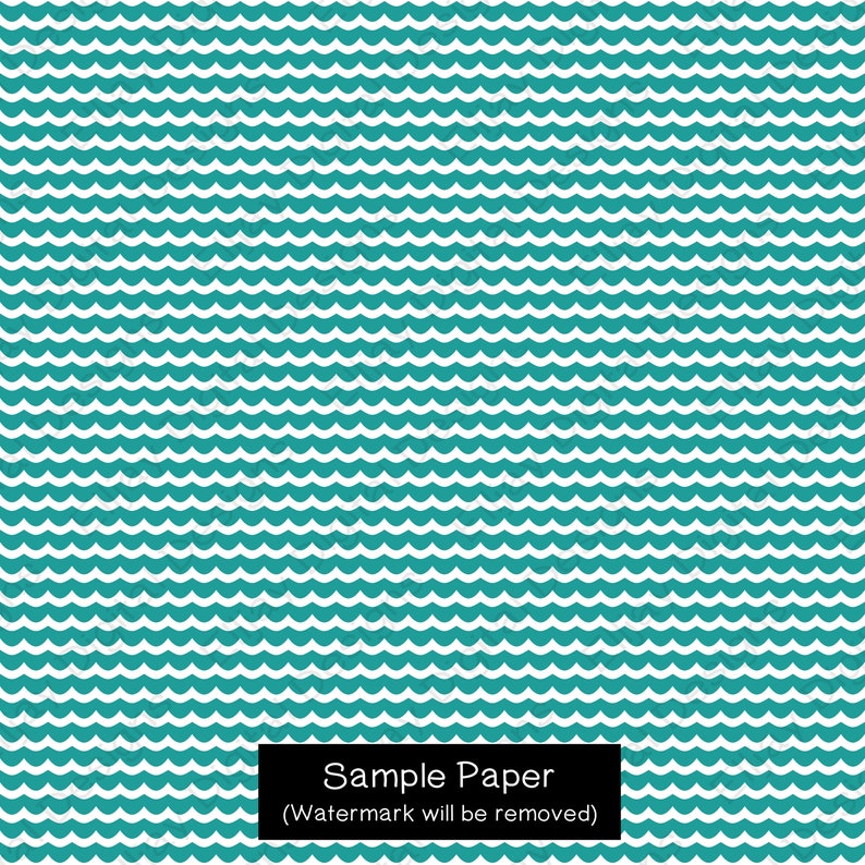 Scallop Rows Digital Paper Pack. 100 Rainbow Colors. Seamless Wave ...