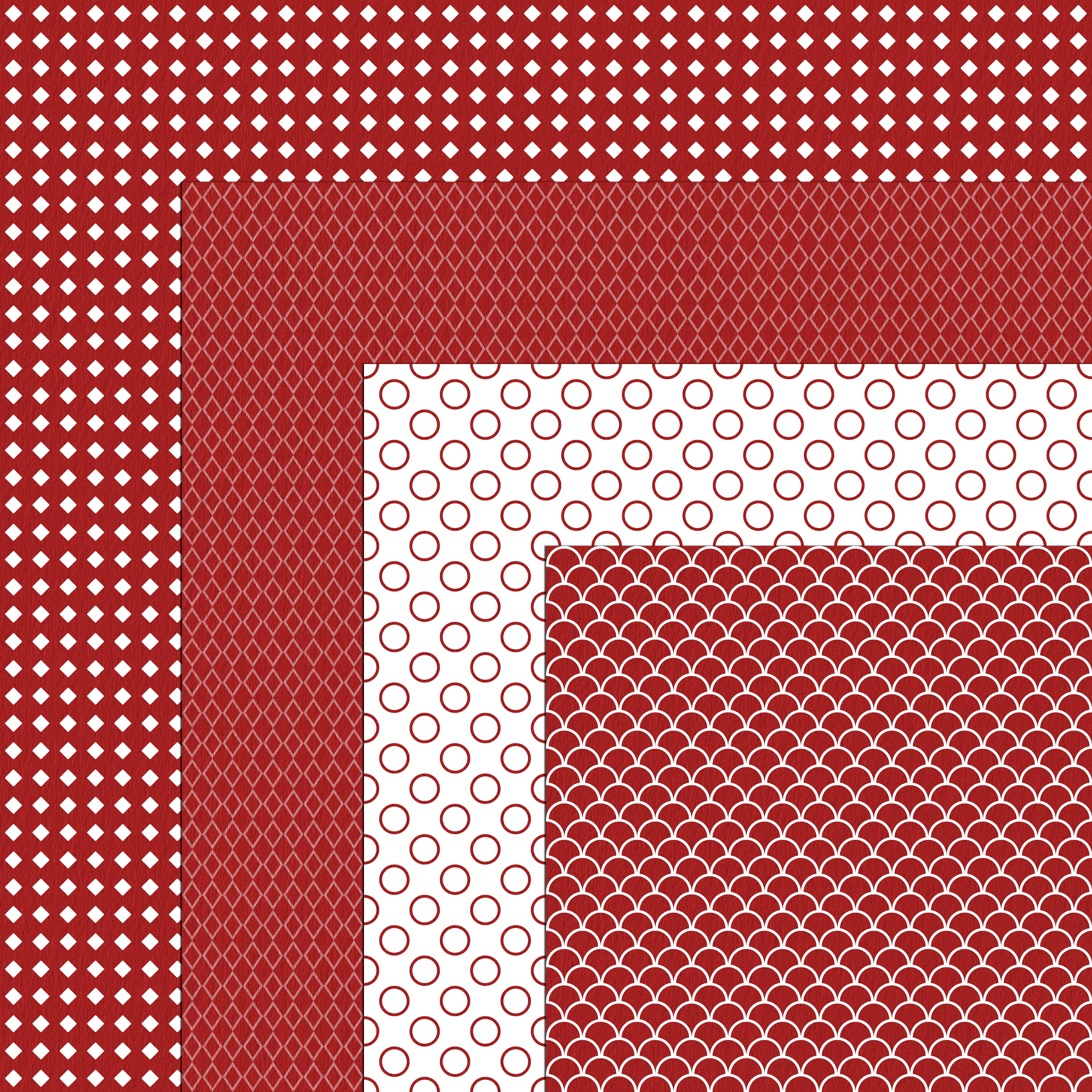 Red & White Digital Paper: Light Texture Scrapbook Patterns (digital ...
