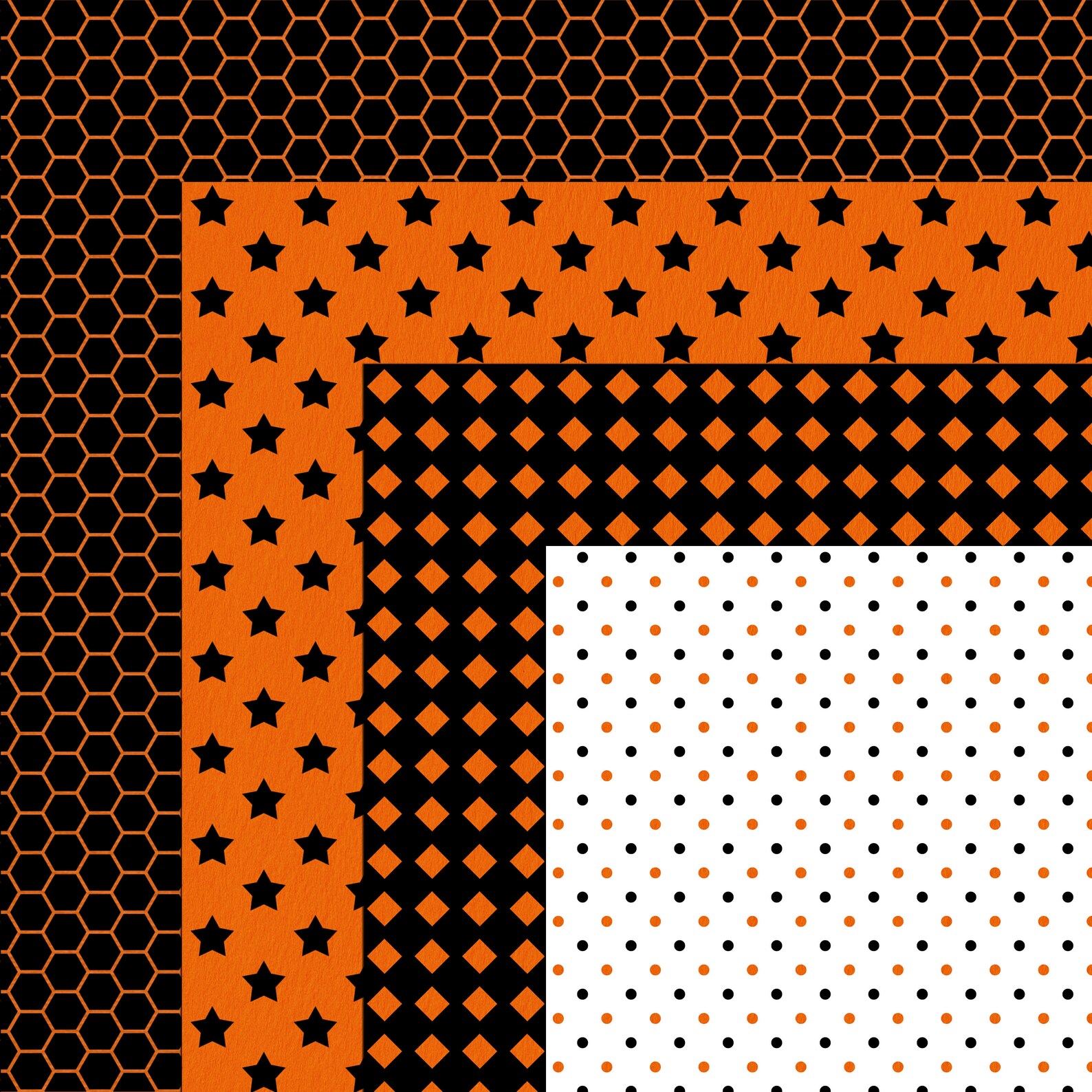 Black & Orange Digital Paper Pack. Halloween Paper. Backgrounds ...
