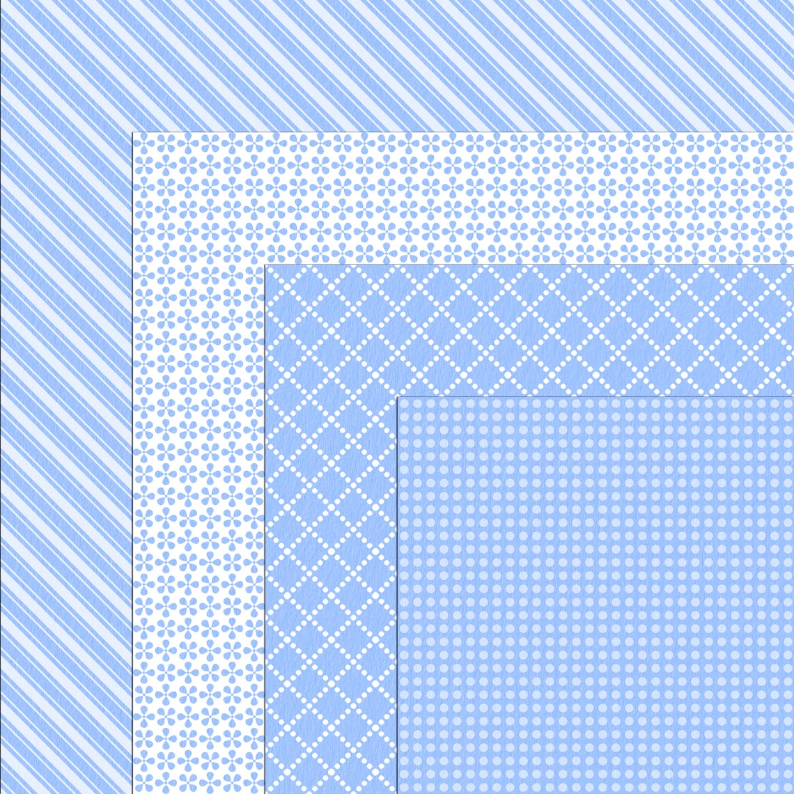 Pastel Blue Digital Paper With Light Texture. Seamless Blue Scrapbook ...