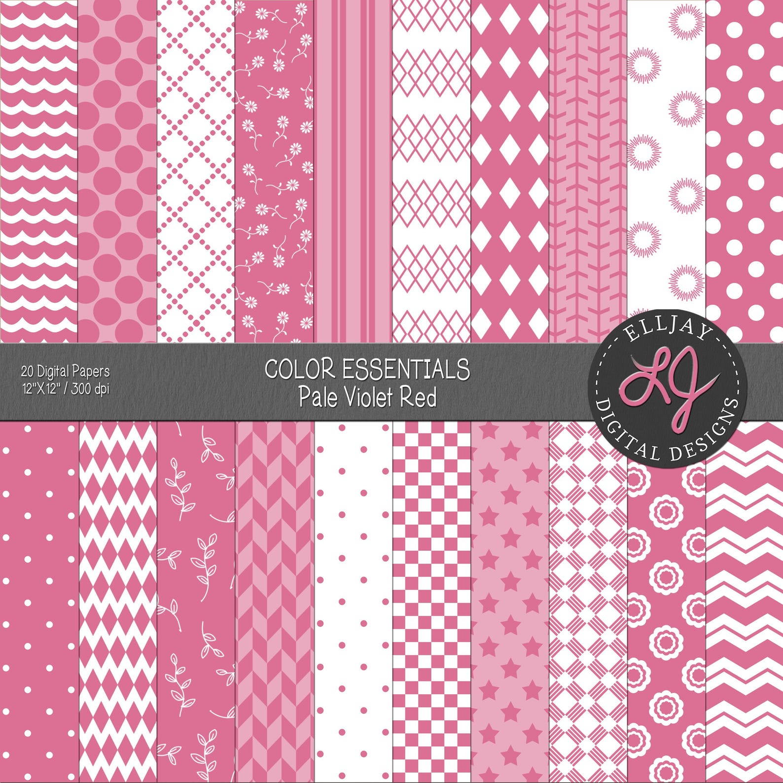 Pink Digital Paper Pack: Seamless Patterns (digital Download) - Etsy