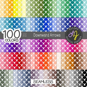 Rainbow Downward Arrows Digital Paper: 100 Seamless Patterns (digital ...
