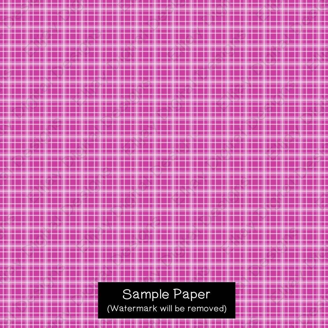 Plaid Digital Paper in 100 Colors. Small Pattern for Card Making ...