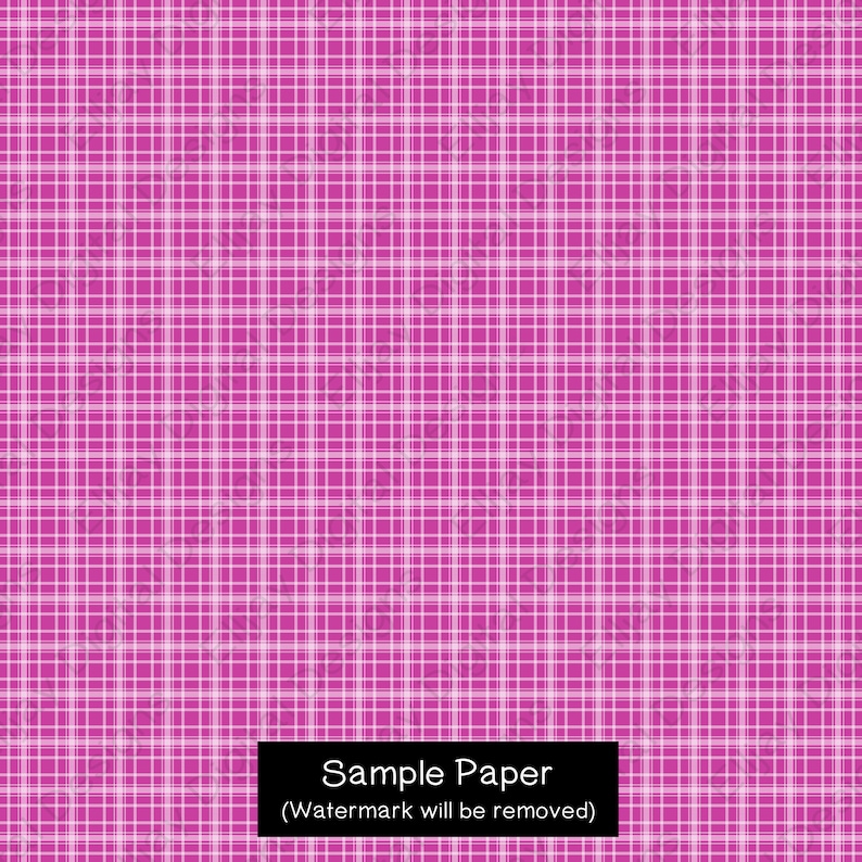 Plaid Digital Paper in 100 Colors. Small Pattern for Card Making ...