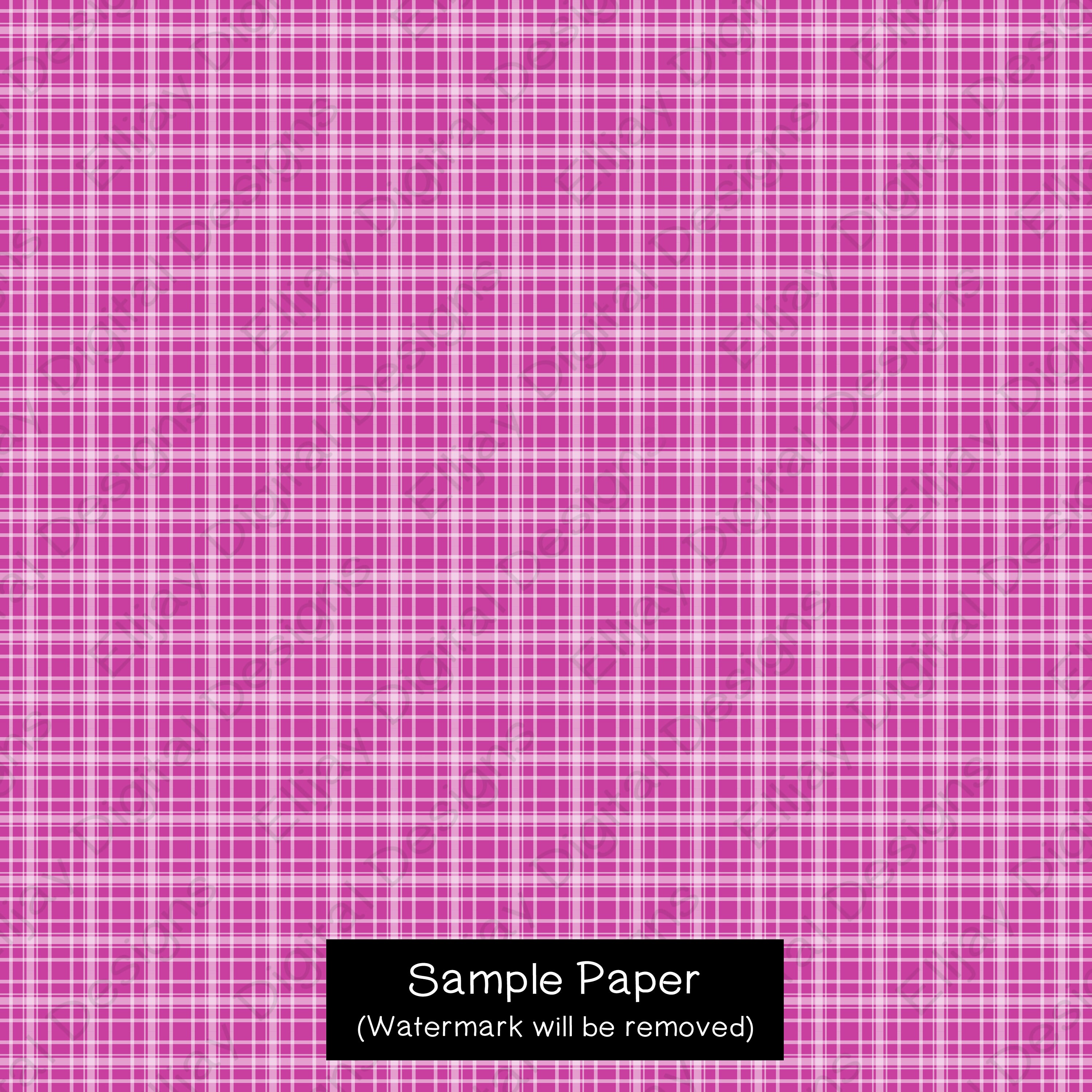 Plaid Digital Paper in 100 Colors. Small Pattern for Card Making ...