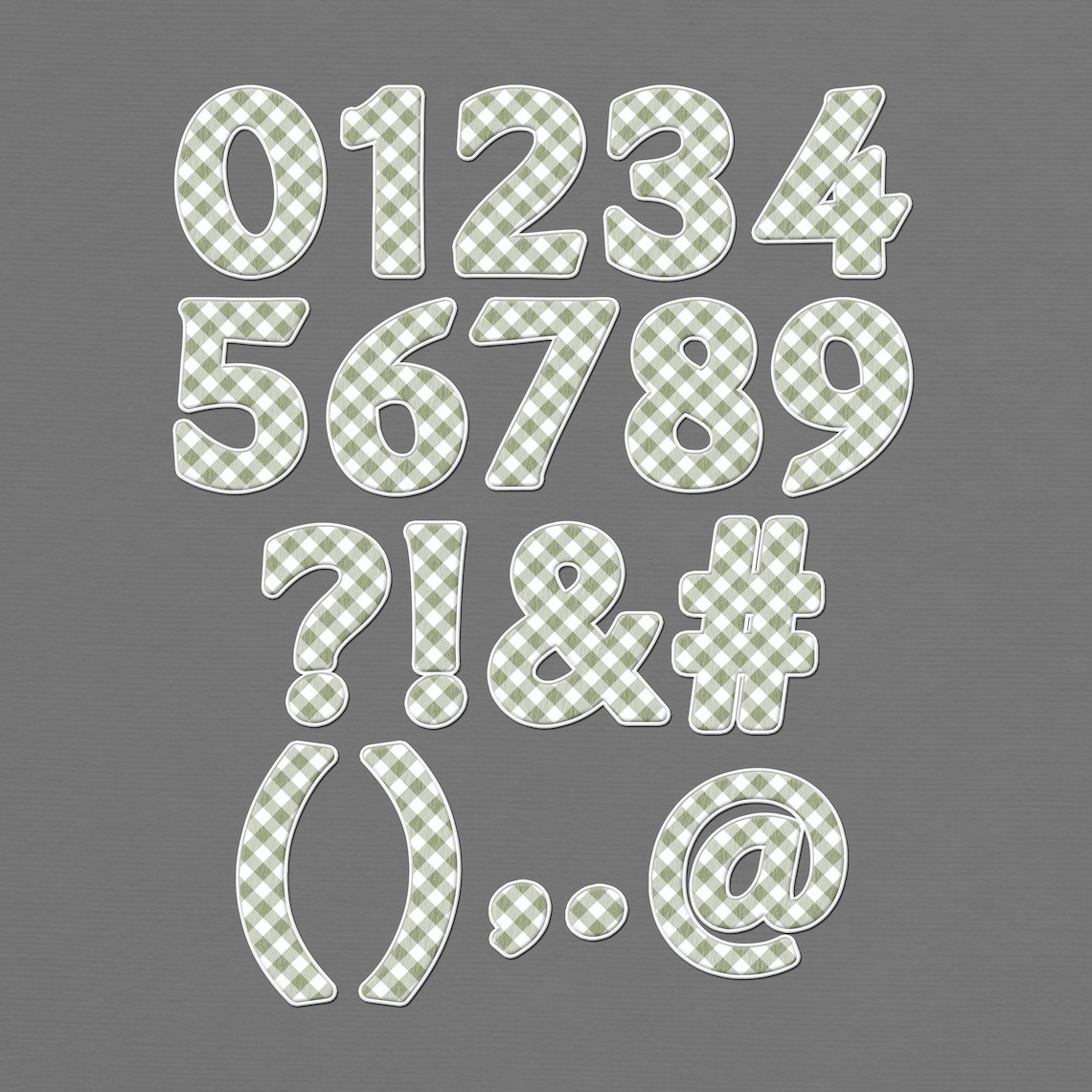 Sage Green Pattern Alphabet PNG Clipart (digital Download) - Etsy