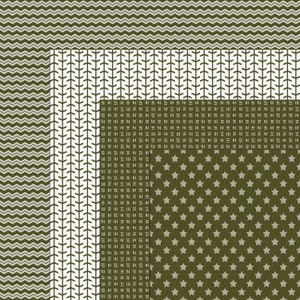 Dark Olive Digital Paper Pack With Light Texture. Seamless Olive ...