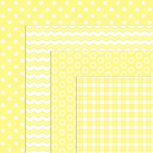 Pastel Yellow Digital Paper Pack With Light Texture. Great for Spring ...