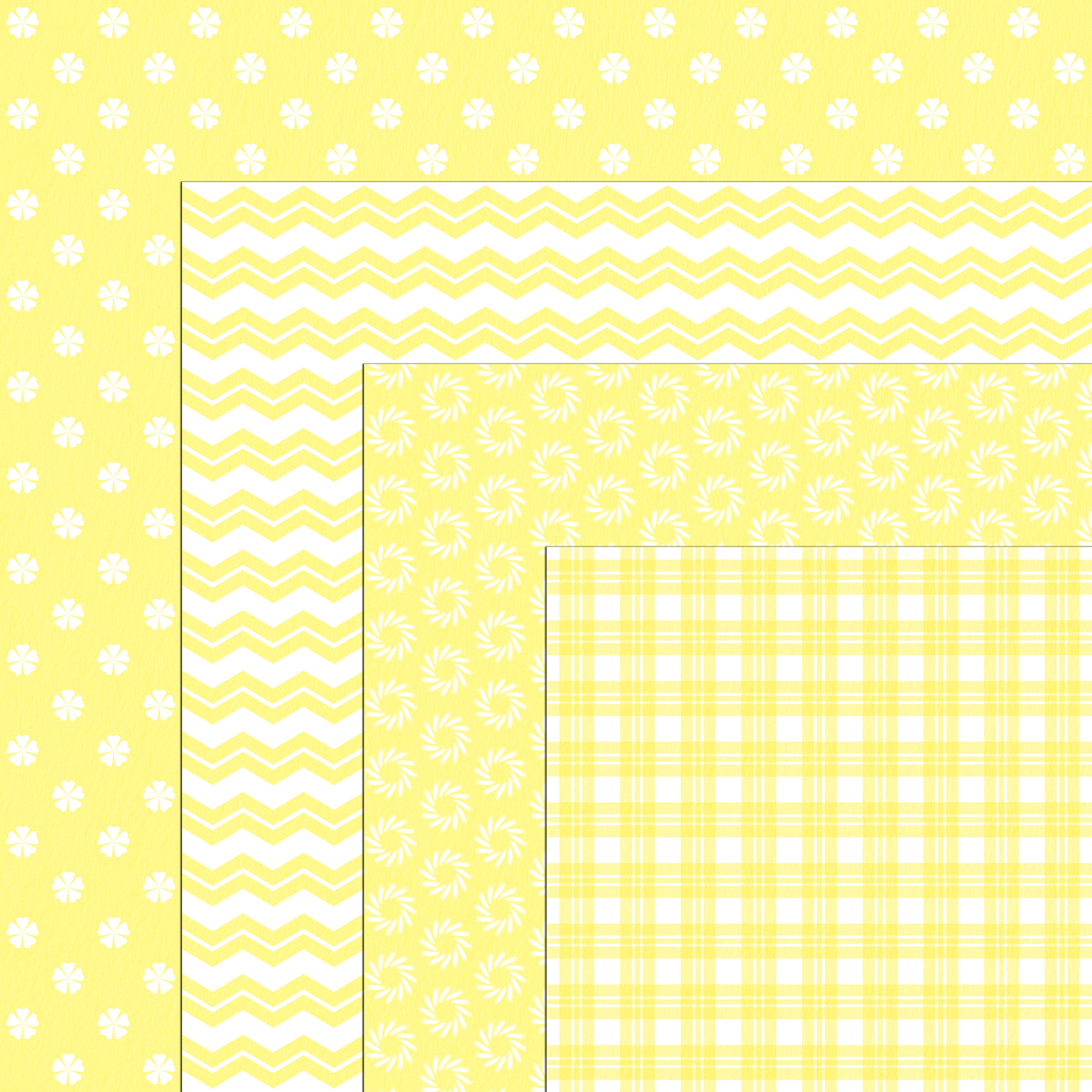 Pastel Yellow Digital Paper Pack With Light Texture. Great for Spring ...