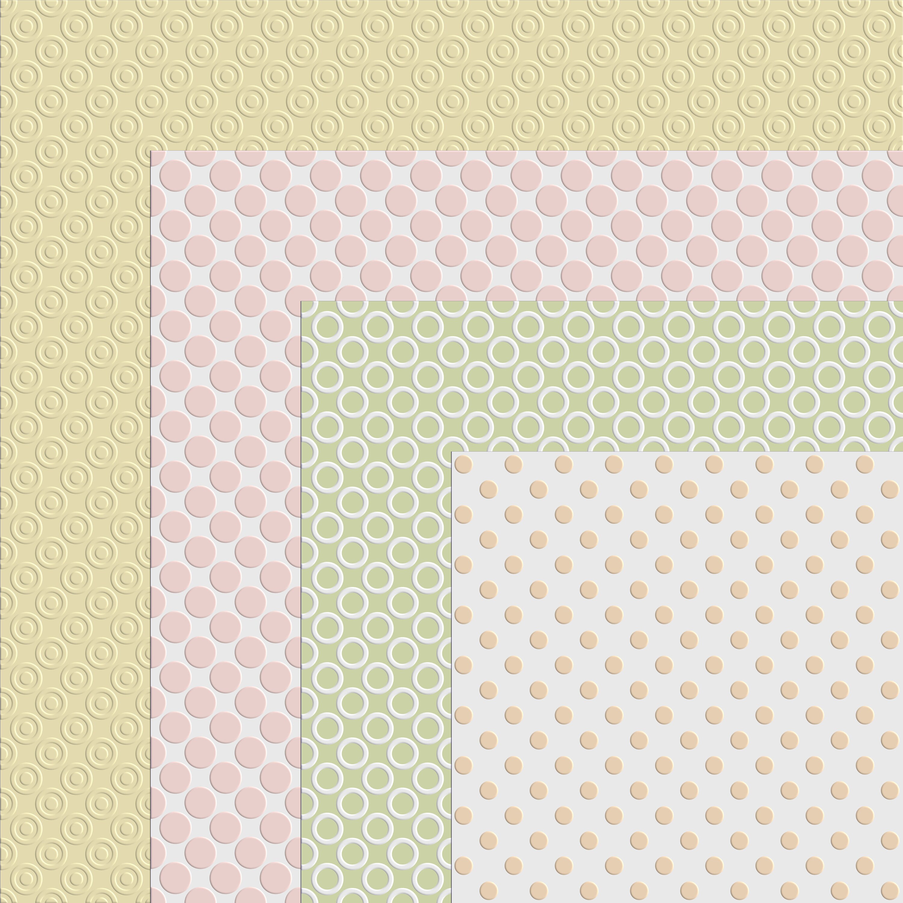 Embossed Pastel Polka Dot Digital Paper. Patterns With Light Embossed ...