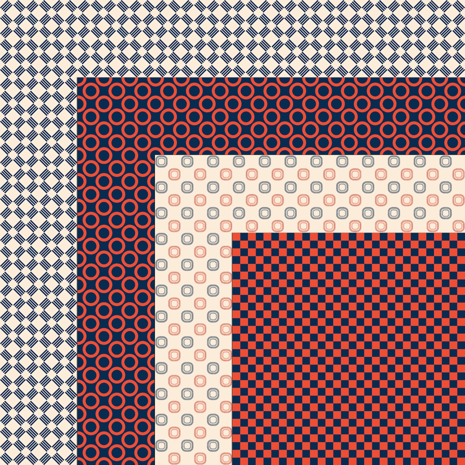 Navy Blue & Orange Digital Paper Pack. Sports Colors. Blue and Orange ...