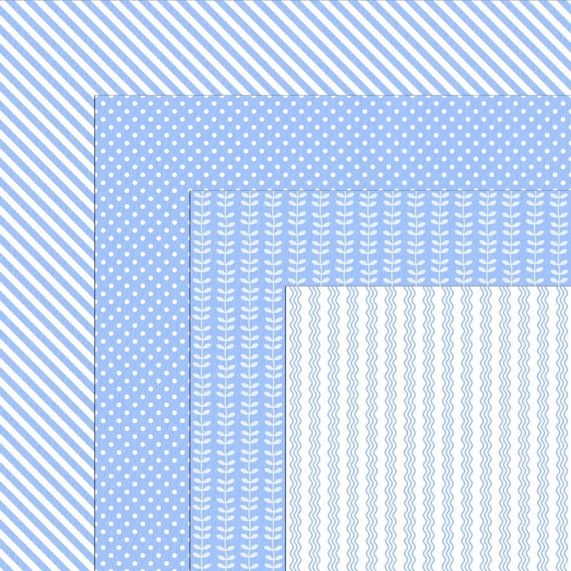 Pastel Blue Digital Paper With Light Texture. Seamless Blue Scrapbook ...